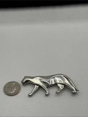 Jewelry | Vintage Made In England Silver Tone Panther Brooch Pin Rare ...